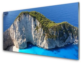 akrylový obraz Skály Moře Krajina 140x70 cm