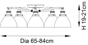 Endon 97248 - Bodové svítidlo HANSEN 5xE14/7W/230V mosaz