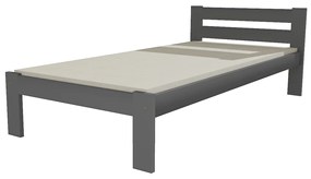 Dřevěná postel VMK 5A 140x200 borovice masiv - šedá