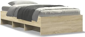 Rám postele bez matrace dub sonoma 90 x 190 cm kompozitní dřevo 3295704