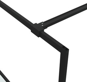 Sprchová zástěna walk-in černá 100x195 cm napůl mléčné ESG sklo 152127