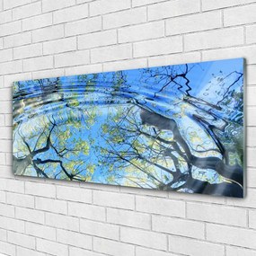 akrylový obraz Voda Stromy Umění 125x50 cm