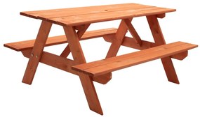 Dětské dřevěné posezení lavice a stůl NEW BABY 118 x 90 cm Transparentní
