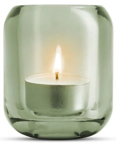 Eva Solo Skleněný svícen na čajovou svíčku Acorn Leaf Green - set 2 ks, zelená barva, sklo