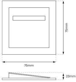 Schodišťové LED svítidlo Fero, 1x LED 0,6w, 3000k, s