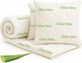 Přikrývka 220x200 celoroční antialergická polštáře 70x80 Aloe Polsko Lux