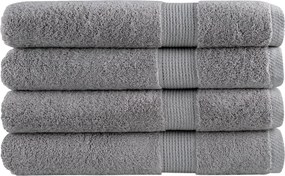 Prémiové saunové osušky SOLUND 4 ks šedé 80x200 cm 600 g/m² 137315