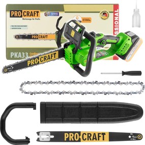 Procraft PKA33 20V - akumulátorová řetězová pila (bez akumulátoru a nabíječky)