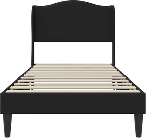 Rám postele s čelo Černá 90 x 190 cm Umělá kůže 3414688
