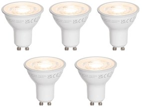 Sada 5 čirých LED žárovek GU10 50mm 7,5W 800 lm 3000K