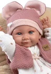 Llorens 73816 NEW BORN HOLČIČKA - realistická panenka miminko s celovi