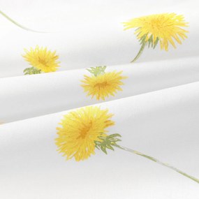 Goldea hranatý ubrus 100% bavlněné plátno - pampelišky 100 x 100 cm