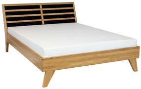 Drewmax LK302 160x200 cm dřevěná postel masiv dub dvojlůžko