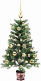 Vánoční stromeček s 150 LED diodami s stojanem Zelená 90 cm PE 3396304