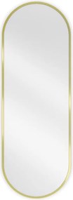 Mexen Loft oválné koupelnové zrcadlo 100 x 35 cm, zlatý rám - 9851-100-035-000-50