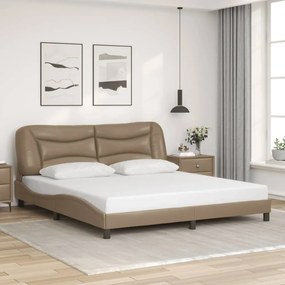 Rám postele bez matrace Hvar cappuccino 180x200 cm umělá kůže 3208020