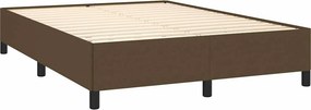 Box spring postel s matrací tmavě hnědá 140x190 cm textil 3127800