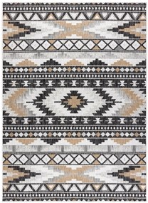 Dywany Łuszczów Kusový koberec Cooper Sisal Aztec 22235 ecru/black – na ven i na doma Rozměry koberců: 160x220