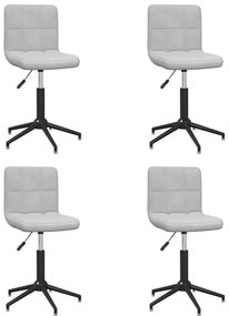 Petromila Swivel Dining Chairs 4 pcs Light Grey Velvet (334429×2)