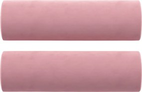 2místná pohovka s polštáři růžová 120 cm samet 3200874