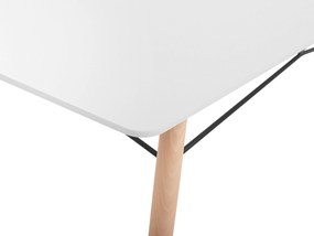 Bílý jídelní stůl BIONDI 140 x 80 cm Beliani