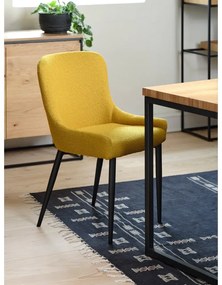 Žlutá jídelní židle Ontario – Unique Furniture