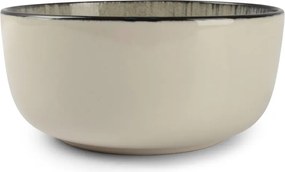 Černá/krémová miska z kameniny 740 ml Gravel – ONA