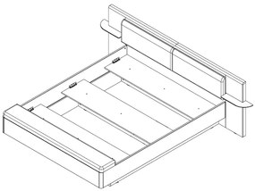 Postel Madrano 180x200 cm, s úložnou lavicí