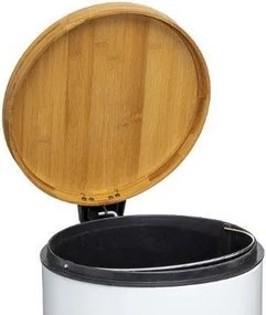 Odpadkový koš NATUREO, 30 l, kov, bílá