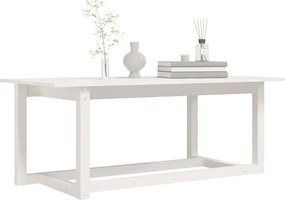 vidaXL Konferenční stolek 110 x 55 x 45 cm masivní borové dřevo [822168] Barva: Bílá