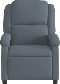 Polohovací křeslo tmavě šedé sametové 3205492