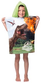 Bavlněné dětské pončo velikost 3-8 let Jurassic World "Volcano" – Jerry Fabrics