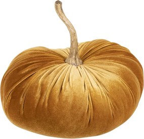 Oranžová sametová dekorativní dýně Pumpkin - 28*30*29cm