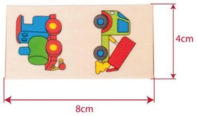 Bigjigs Toys Dřevěné domino dopravní prostředky