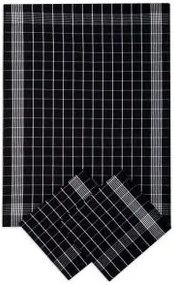 Kuchyňské utěrky bavlněné - Negativ černo - bílá 50x70 cm 3ks