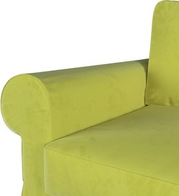 Potah na pohovku IKEA Backabro rozkládací se šezlongem barva zelená látka lesklé, sametová