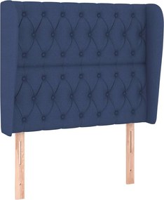 Box spring postel s matrací modrá 90x200 cm textil 3128739