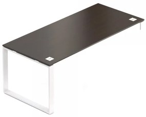 Stůl Creator 200 x 90 cm, bílá podnož, 1 noha / Wenge