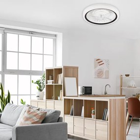 LED Stropní svítidlo s ventilátorem GEMMA LED/37W/230V bílá + DO