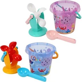TEDDIES Sada na písek a k vodě / Kbelík, mlýnek a doplňky / plast / 17