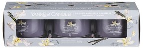 Yankee Candle Sada Votivní svíčky ve skle Smoked Vanilla & Cashmere, 3 x 37 g