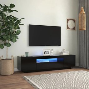 vidaXL TV skříňka s LED osvětlením 160x35x40 cm [815726] Barva: Černá