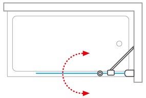 Roth Dvoudílná vanová zástěna CI BAF Varianta: šířka: 110 cm, orientace: Uni - (CI BAF 1100 - CI BAF 110150 VPE), Barva profilů a typ výplně: profily: brillant, výplň: transparent