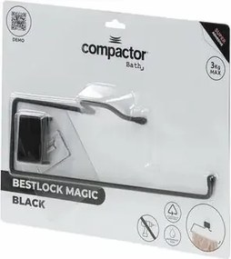 Compactor Bestlock Black Magic Malý samolepicí držák na ručník černá /