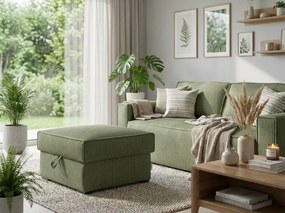 Taburet SMART COSARO XL s úložným prostorem 71x71 cm, mentolový
