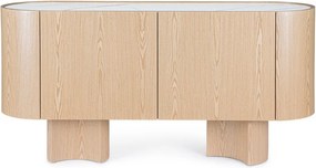 Komoda v dekoru dubu ve světle přírodní barvě 160x80,5x45,5 cm Otilia – Bizzotto
