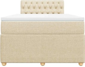 Box spring postel s matrací krémová 120x200 cm textil 3289735