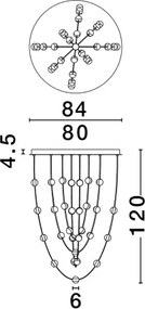 Závěsné LED svítidlo NOVA LUCE ALCINOE 102W 3000K 9511019 stmívatelné Triac