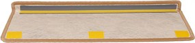 Samolepící nášlapy na schody vzhled sisal 15ks 65x21x4 cm 326889