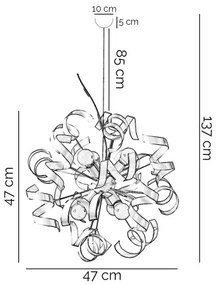 ONLI -  Lustr na lanku ZOE 6xE14/6W/230V bílá